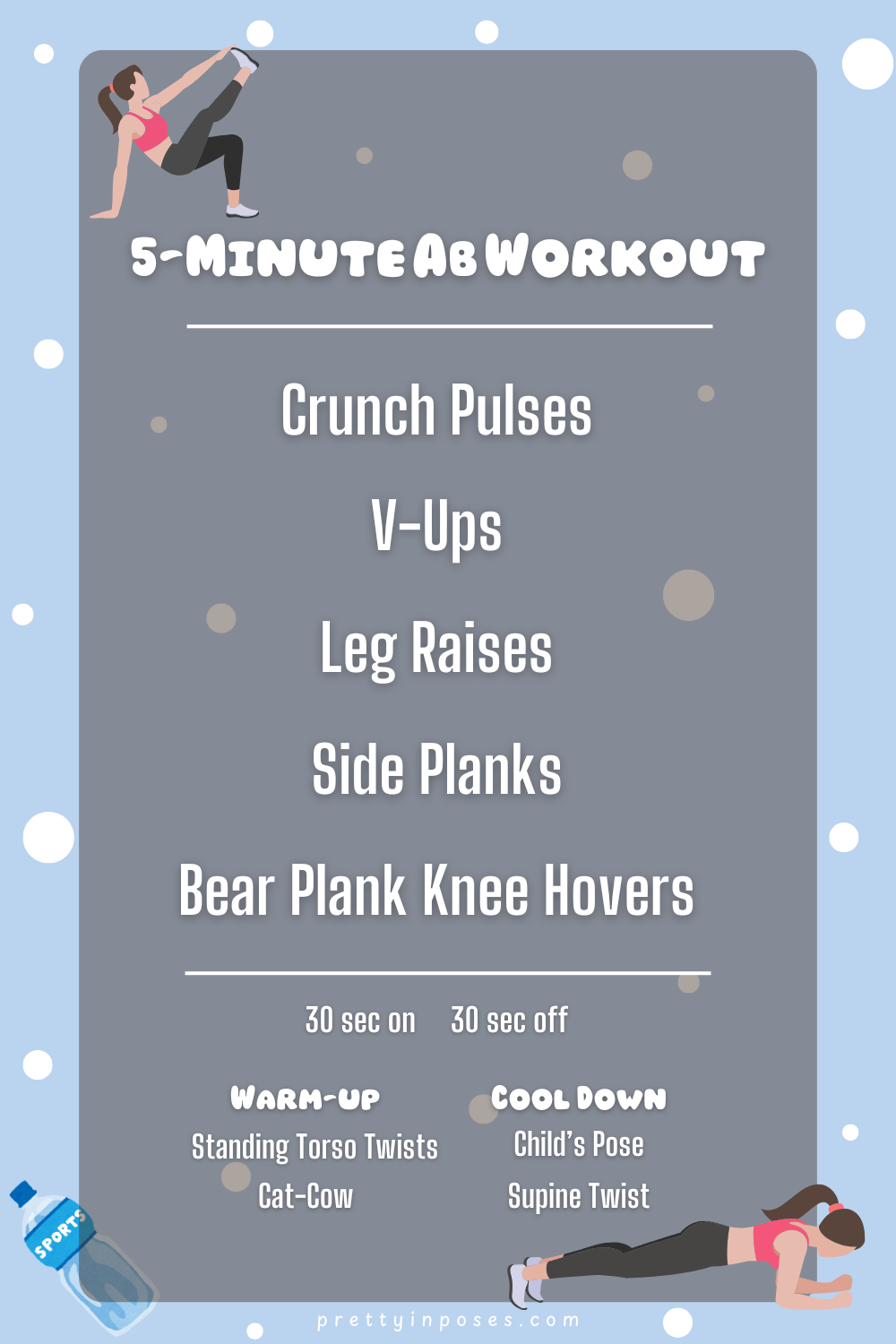 5 Minute Ab Workout at Home (No Equipment, Beginner-Friendly) - Pretty ...