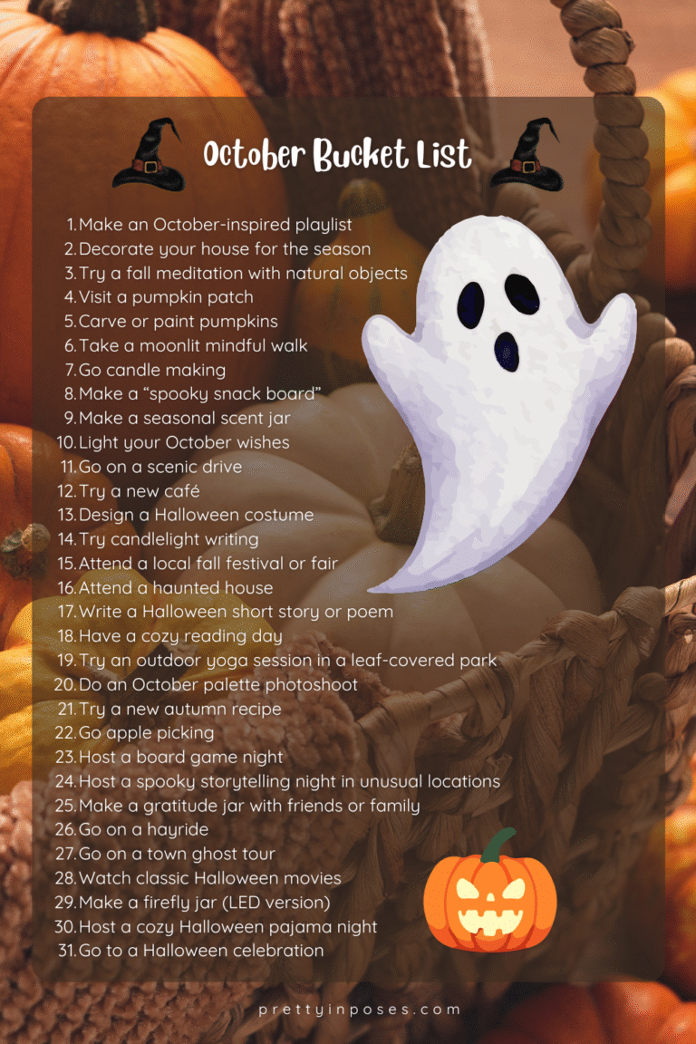 31 Fun Activities for Your October Bucket List - Pretty in Poses